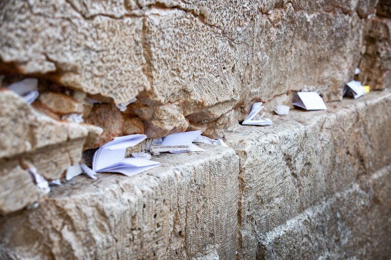 Praying Paper Notes in the Kotel Western Wall Jerusalem - Etsy