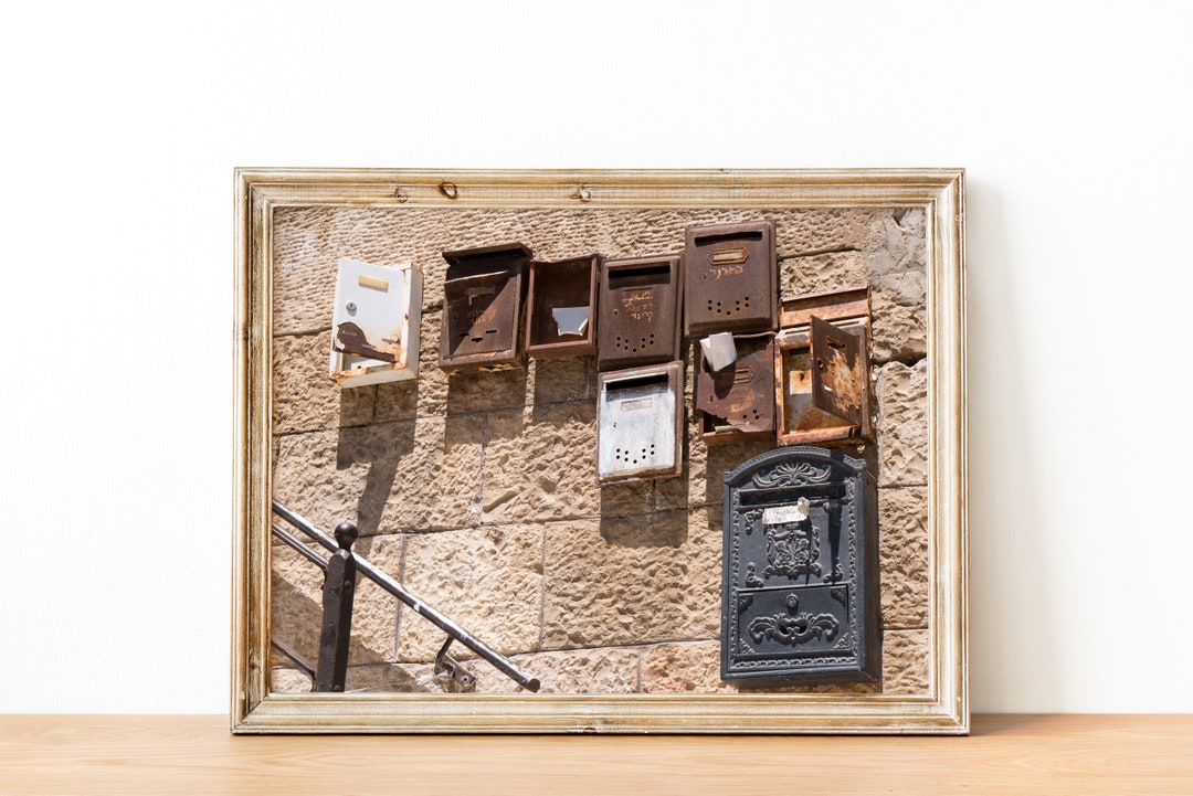 Israeli Holy Land Vintage Old Mail Boxes & Jerusalem Stones - Etsy