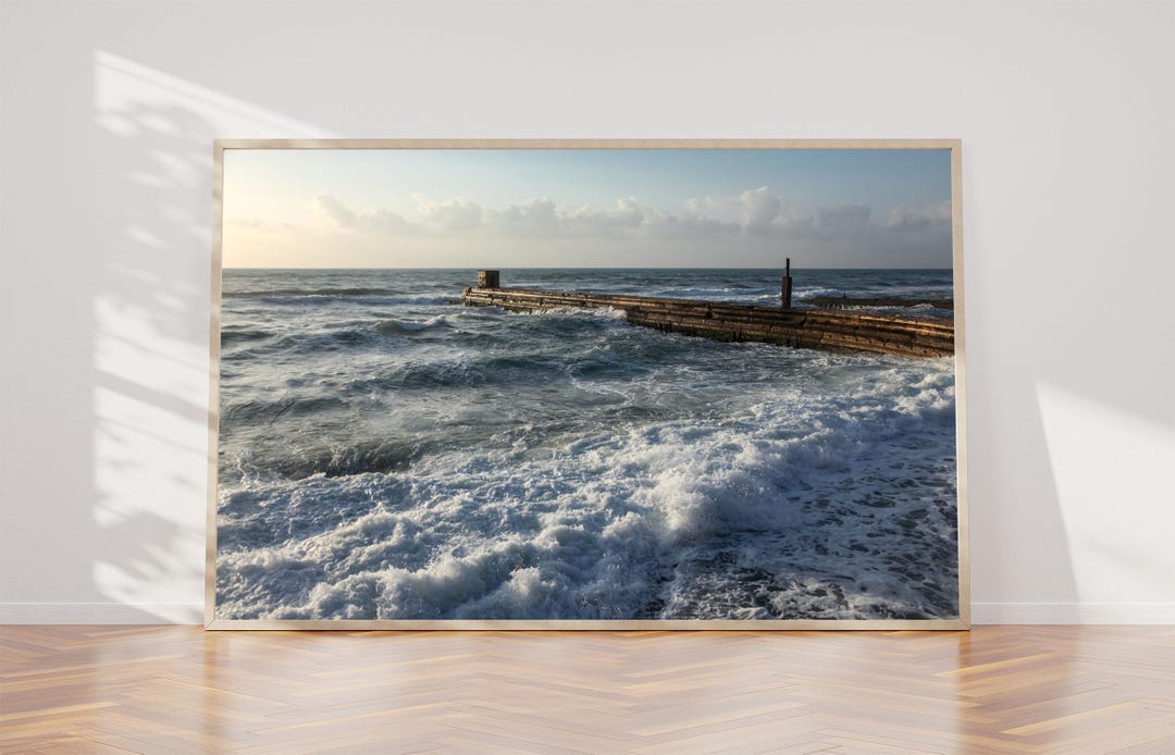 Tel Aviv Old Sea Port - Israeli Holy Land Seascape Waves Photography - Etsy