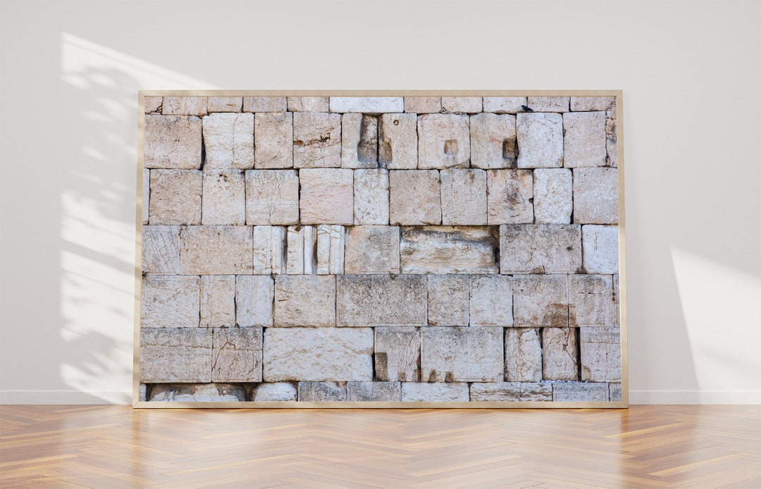 Jewish Kotel Wall Art Stones of Western Wall Morning at the Jerusalem ...