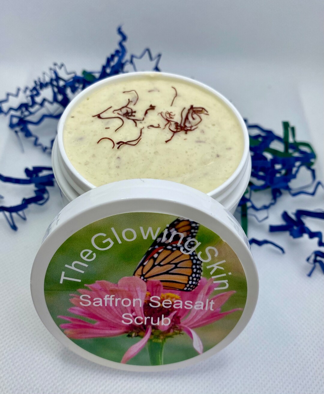 Saffron Seasalt Face Scrub: Natural Exfoliating Scrub - Etsy