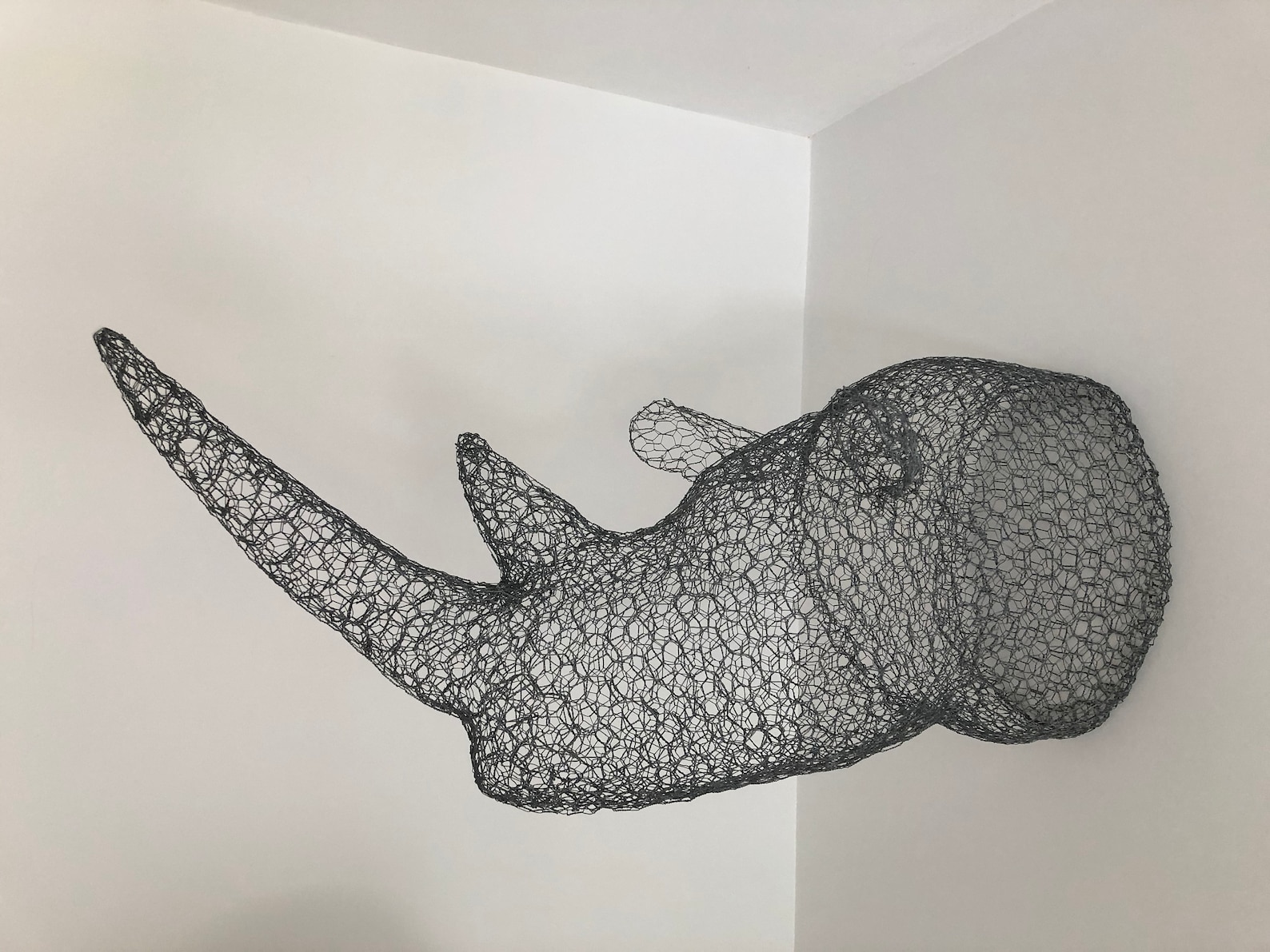 Rhino Wire Sculpture, Wall Art - Etsy