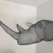 Rhino Wire Sculpture, Wall Art - Etsy