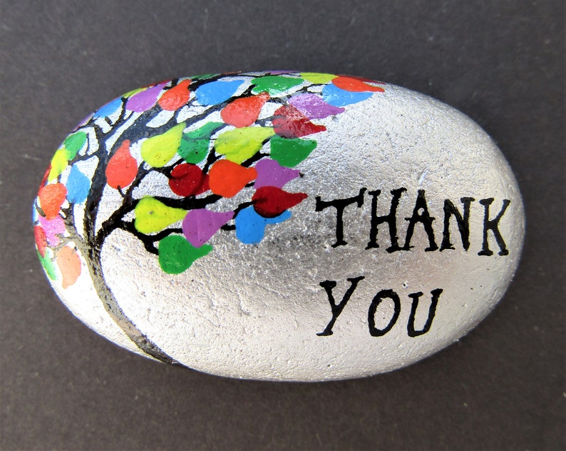 Thank You Gift Painted Stone Teacher Thank You Rock Gift - Etsy