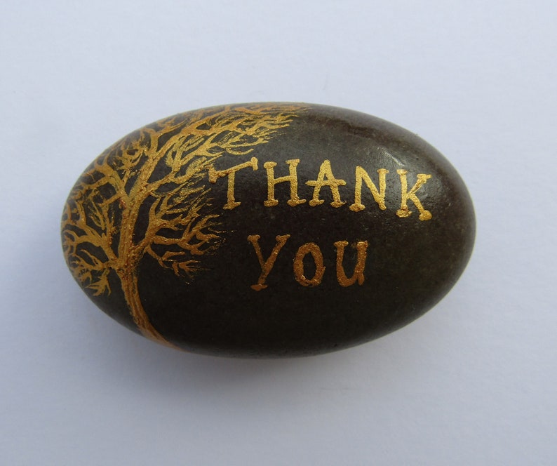 Thank You Gift Painted Stone Teacher Thank You Gift Unique | Etsy