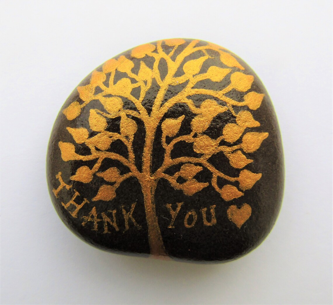 Thank You Gift Painted Stone Teacher Thank You Rock Gift - Etsy