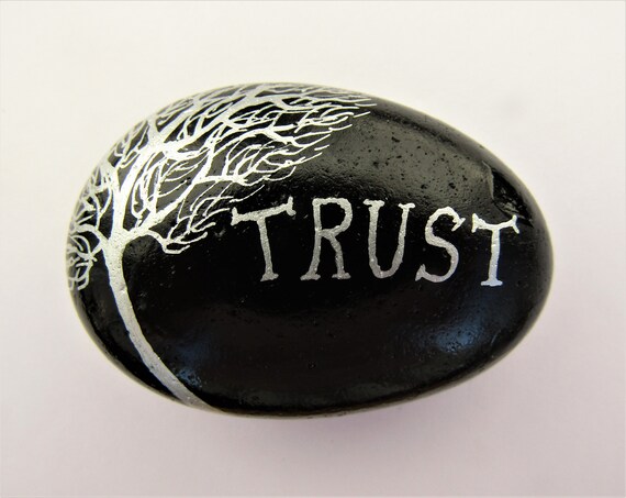 Trust Painted Rock Stone Art Trust Gift Hand Painted - Etsy UK