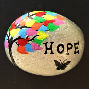 Painted Rock Hope Gift Butterfly Stone Painting Pebble Art - Etsy UK
