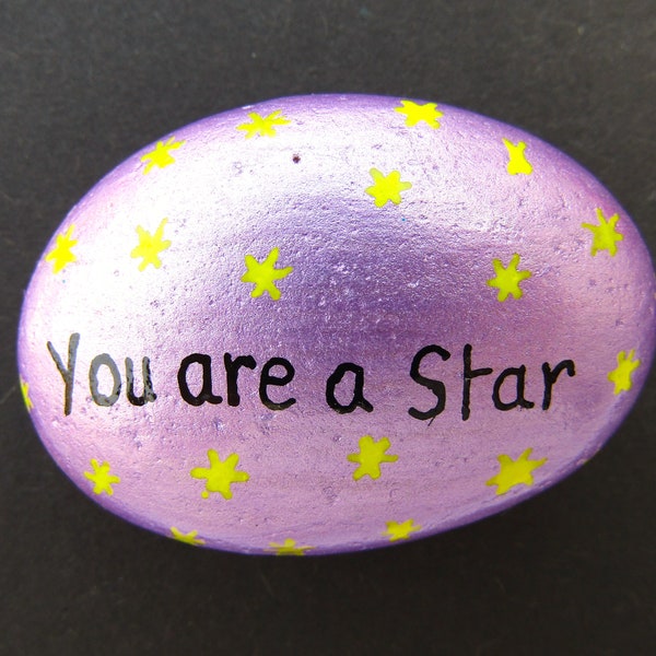 Stars Painted Rock - Etsy