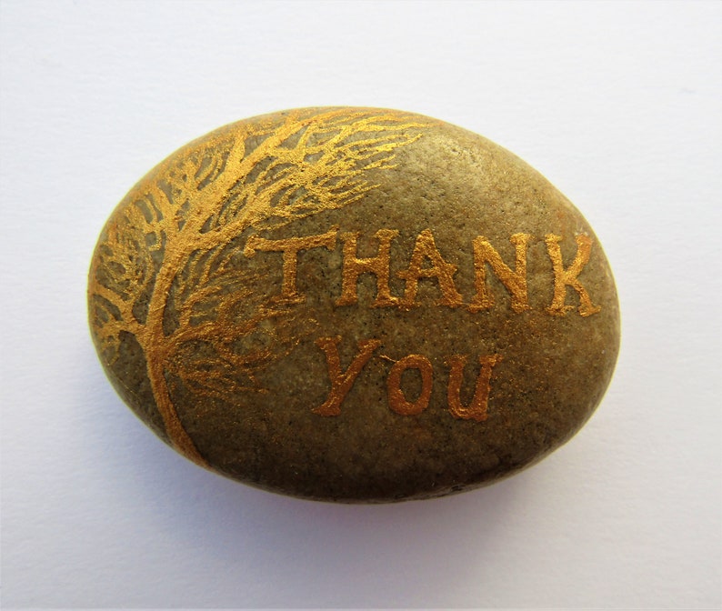 Thank You Gift Painted Stone Teacher Thank You Gift Unique | Etsy