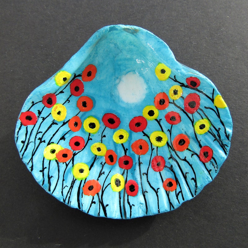 Painted Shell - Etsy