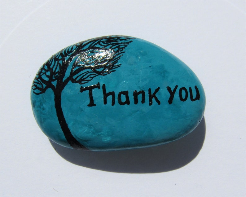 Thank You Gift Painted Stone Teacher Thank You Gift Unique | Etsy
