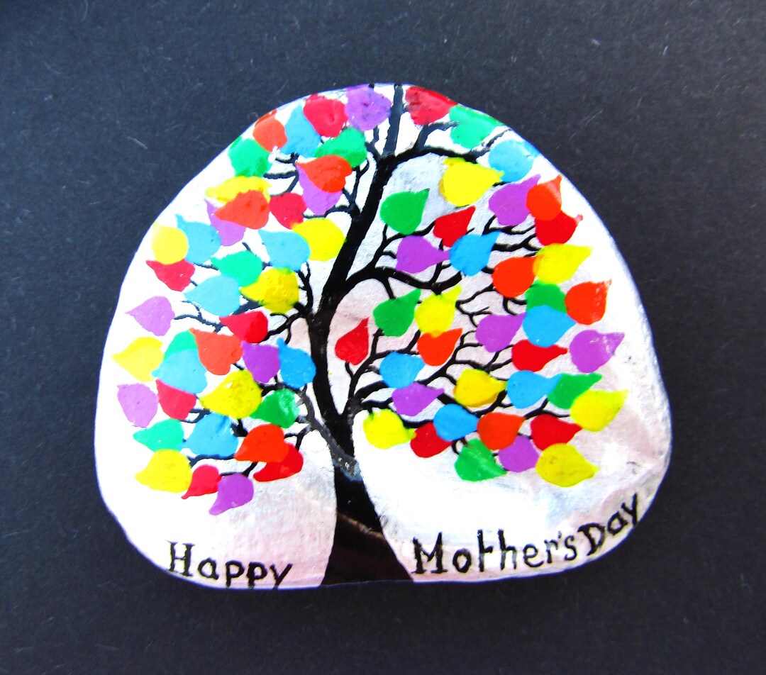 Mothers Day Gift, Painted Shell, Tree of Hearts, Seashell Art Painting ...