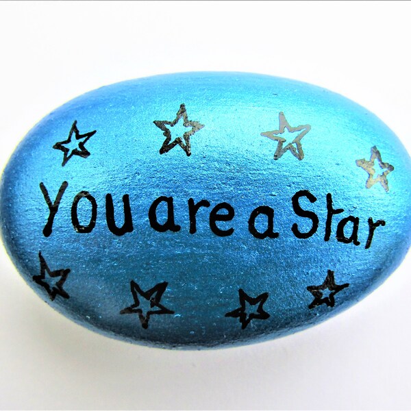 Stars Painted Rock - Etsy