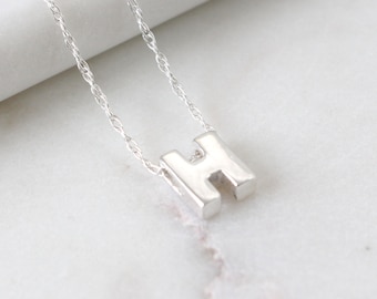 Letter H Necklace - Etsy UK