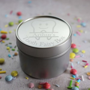 Engraved Silver Tooth Fairy Box: Personalized Keepsake Tin - Etsy UK