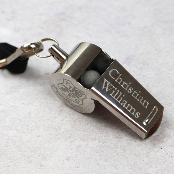 Large Personalised Whistle Engraved Whistle for Teachers - Etsy UK