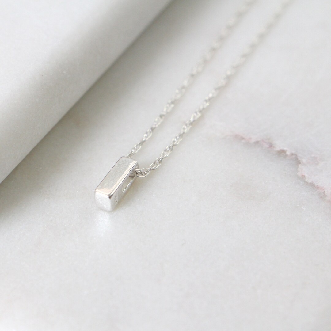 Sterling Silver Initial I Pendant Necklace, Letter Necklace, Initial ...