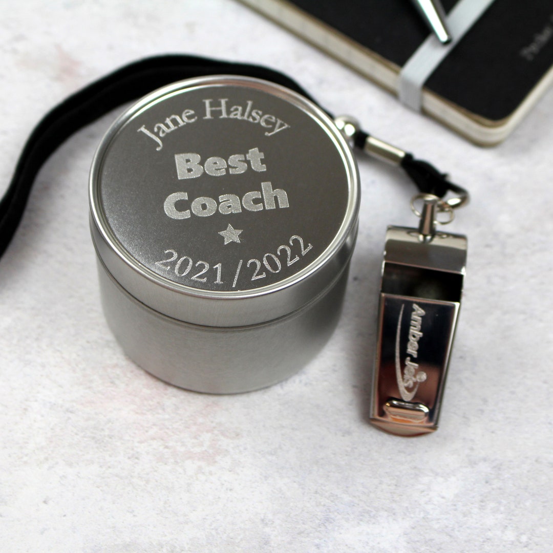 Large Personalised Whistle and Silver Presentation Tin - Engraved ...