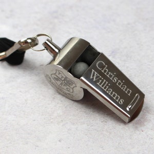 Large Personalised Whistle and Silver Presentation Tin - Engraved ...