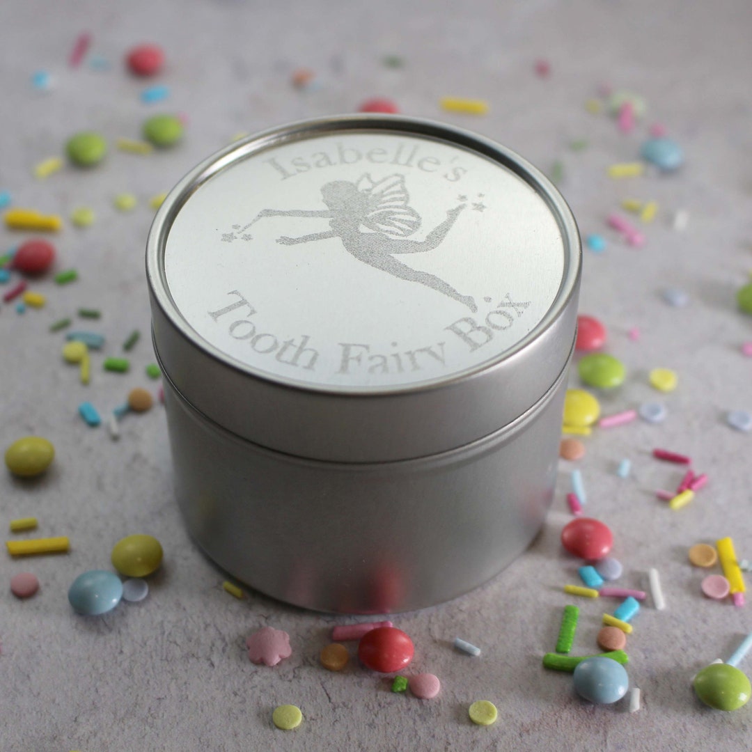 Engraved Silver Tooth Fairy Box: Personalized Keepsake Tin - Etsy UK