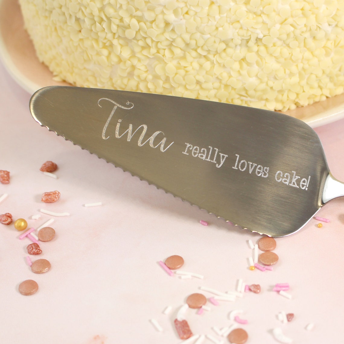 Personalised Cake Slice Cake Server Knife Engraved With Name - Etsy UK