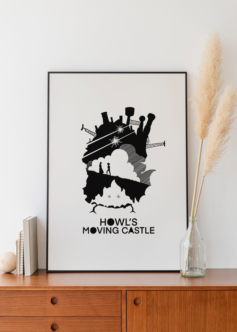 Studio Ghibli's Howl's Moving Castle Art Poster Print - Etsy