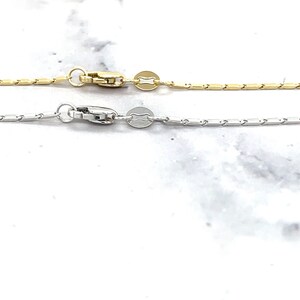 Solid 14K Yellow Gold 16" Dainty Lumina Chain, 1mm Wide, Real Gold ...