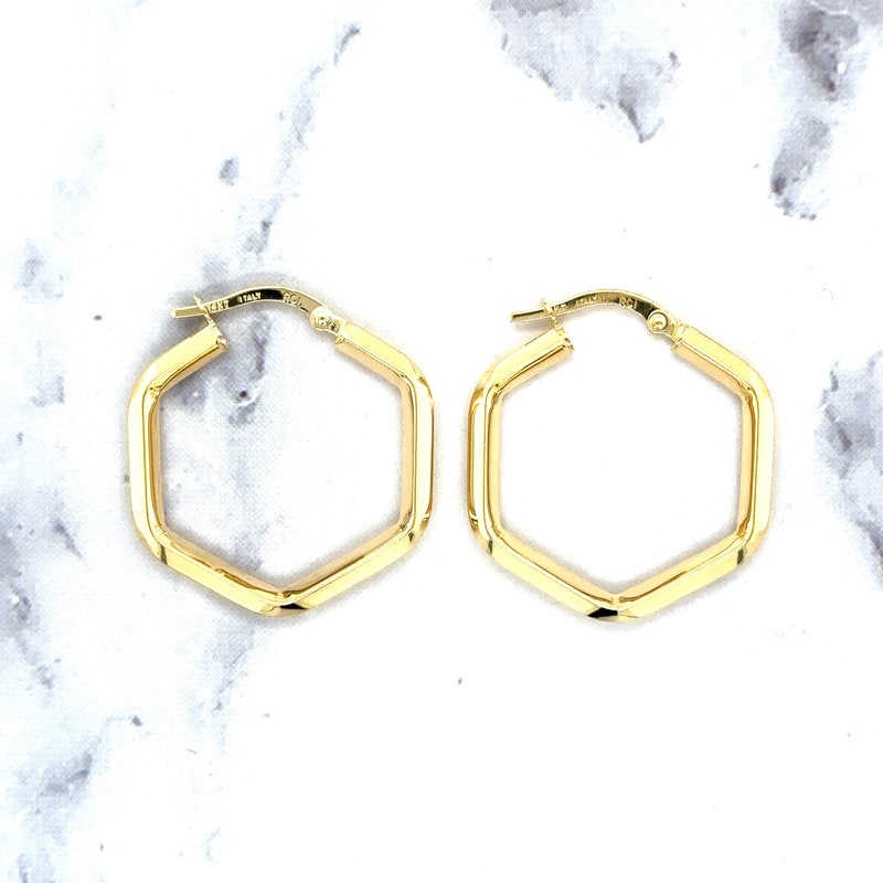 Hexagon Hoop - Etsy