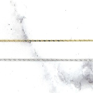 Solid 14K Yellow Gold 16" Dainty Lumina Chain, 1mm Wide, Real Gold ...