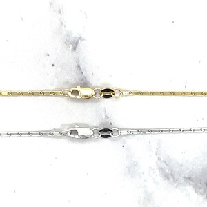 Solid 14K Yellow Gold 16" Dainty Lumina Chain, 1mm Wide, Real Gold ...