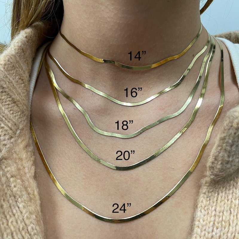 14k Gold Necklace - Etsy