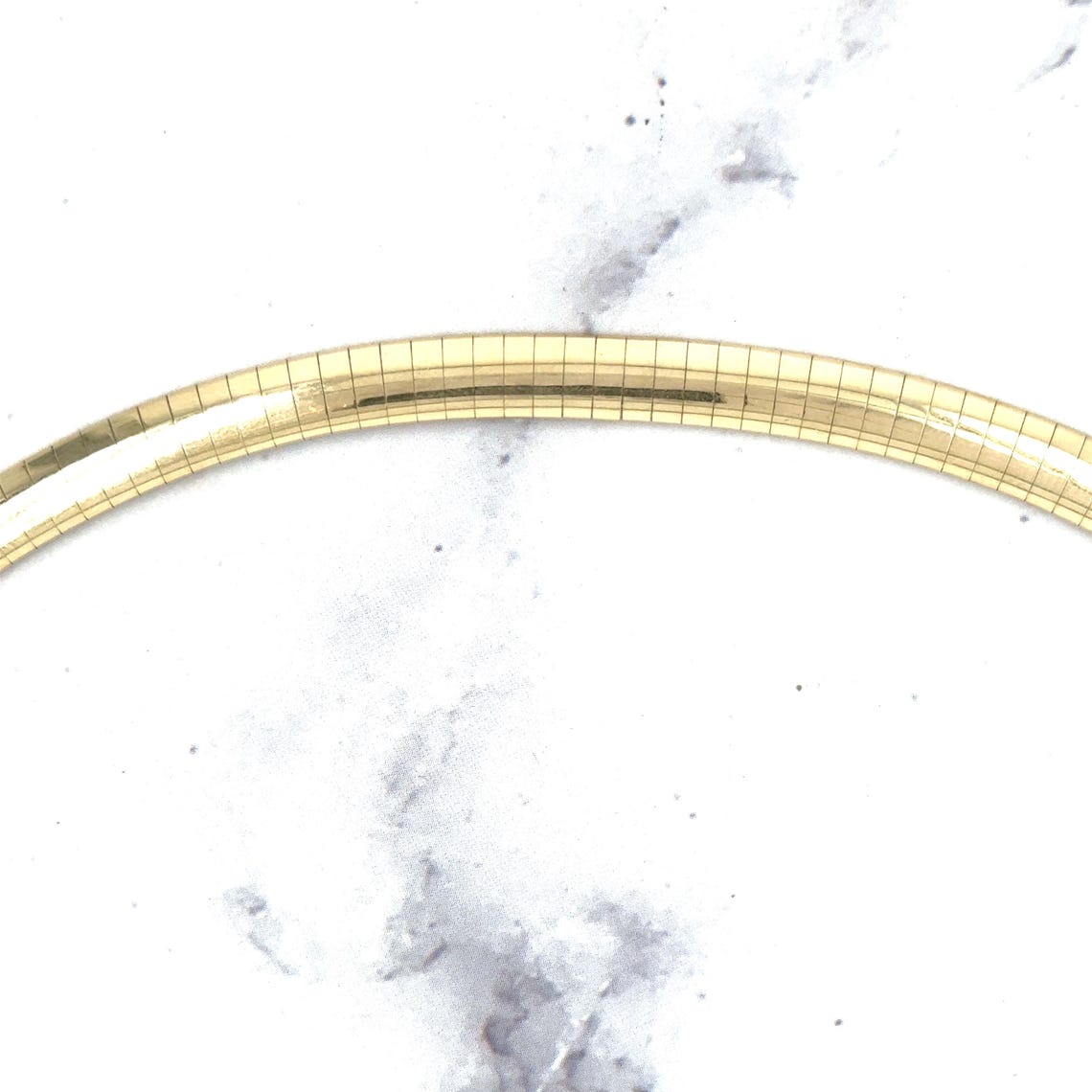 Solid 14K Yellow Gold 6mm Classic Omega Necklace, 16"18" 20", Real Gold ...