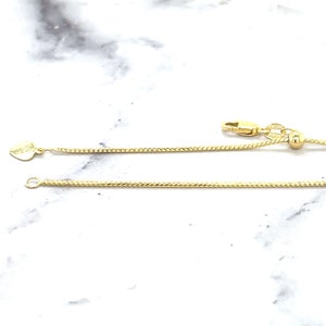 Solid 14K Gold 1mm Adjustable Franco Chain With Lobster Lock, 22" Long ...