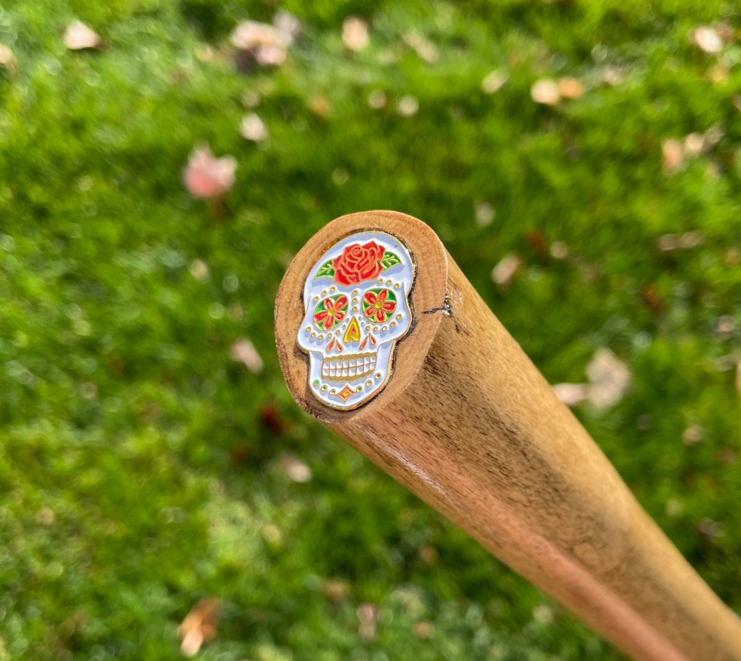 Walking Stick #585 Dia De Los Muertos (day of the Dead) on Hickory - Etsy