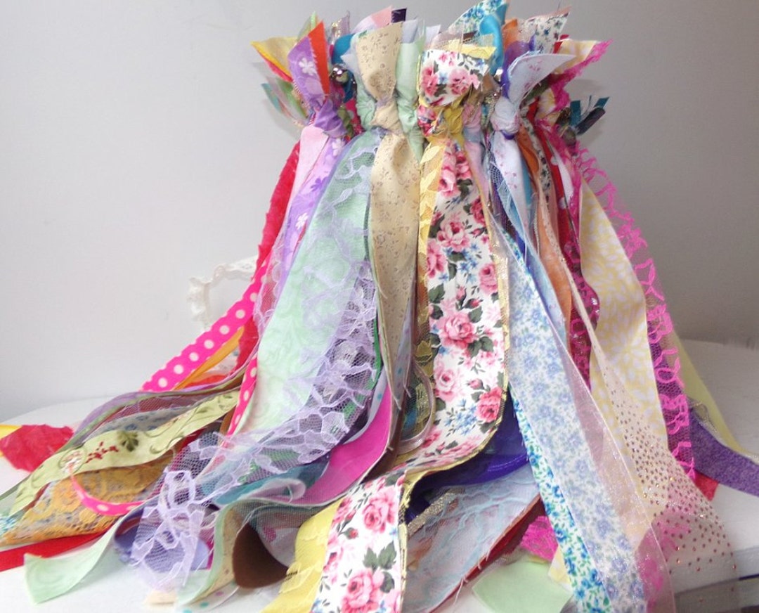 Wedding Bell Wands, Set of 75, Fabric Ribbon & Lace - Etsy
