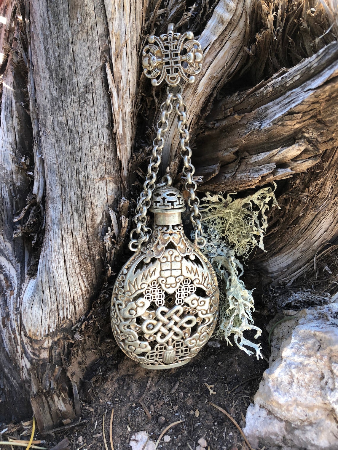 Bat Motiff Tibetan Silver Ritual Altar Feng Shui Zen Eastern Antique ...