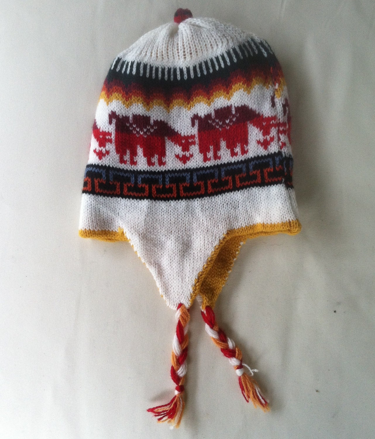 Reversible Peruvian Alpaca Chullo Hat Double Sided 2 in 1 | Etsy