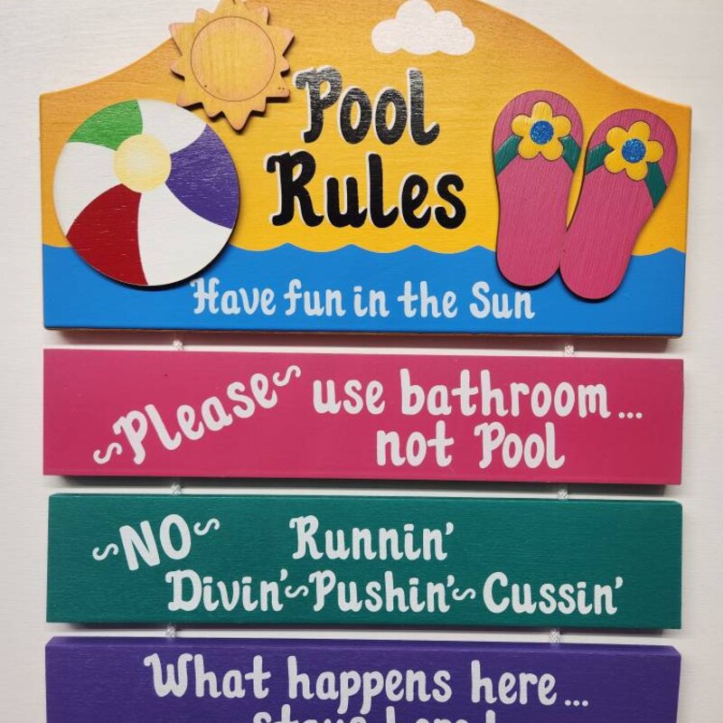 Funny Pool Signs - Etsy