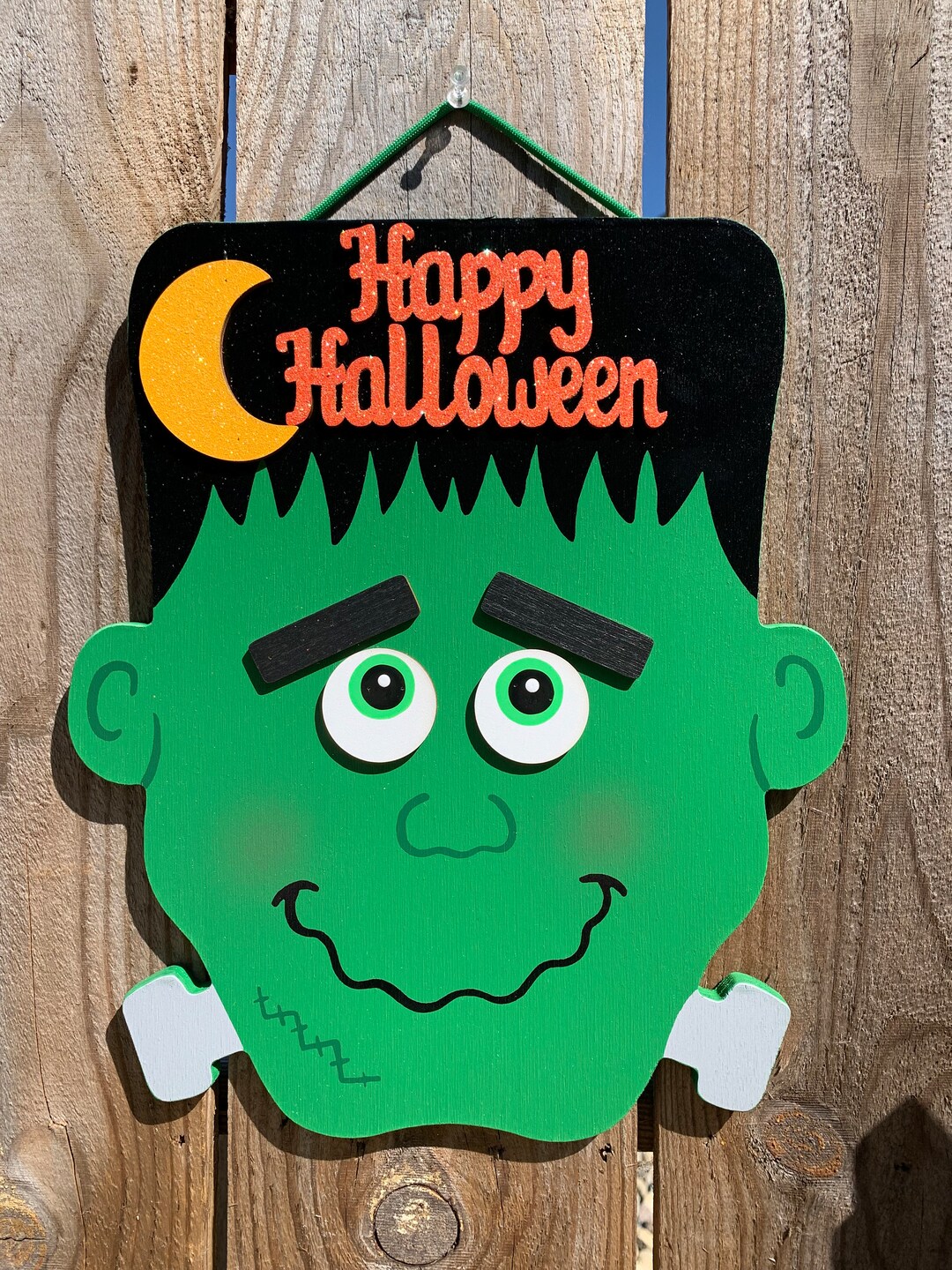 Frankenstein Wooden Painted Decor Halloween Frankenstein Sign - Etsy