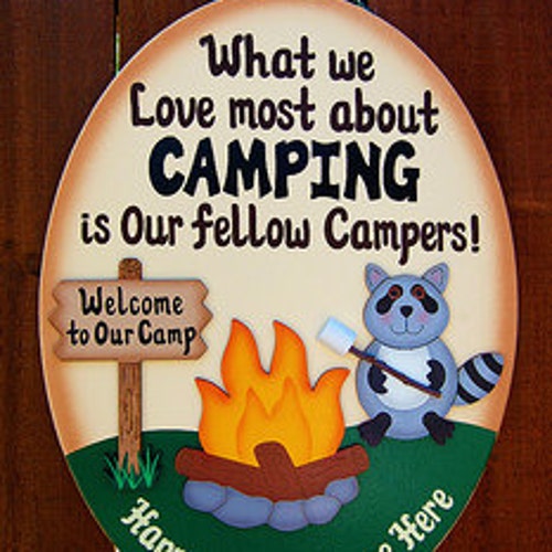 Personalized Wood Outdoor Camping Sign - Etsy