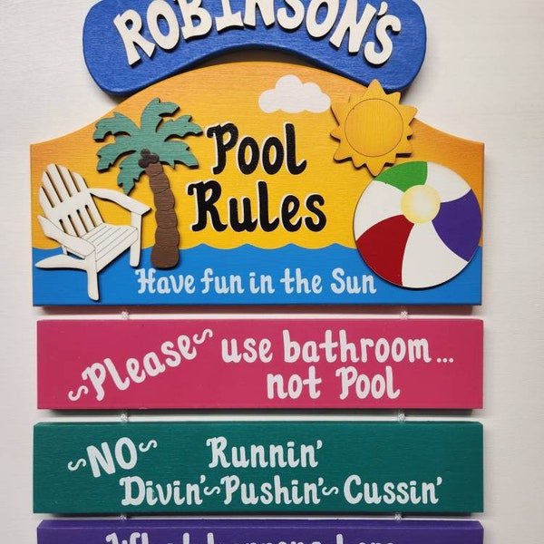 Outdoor Pool Signs - Etsy
