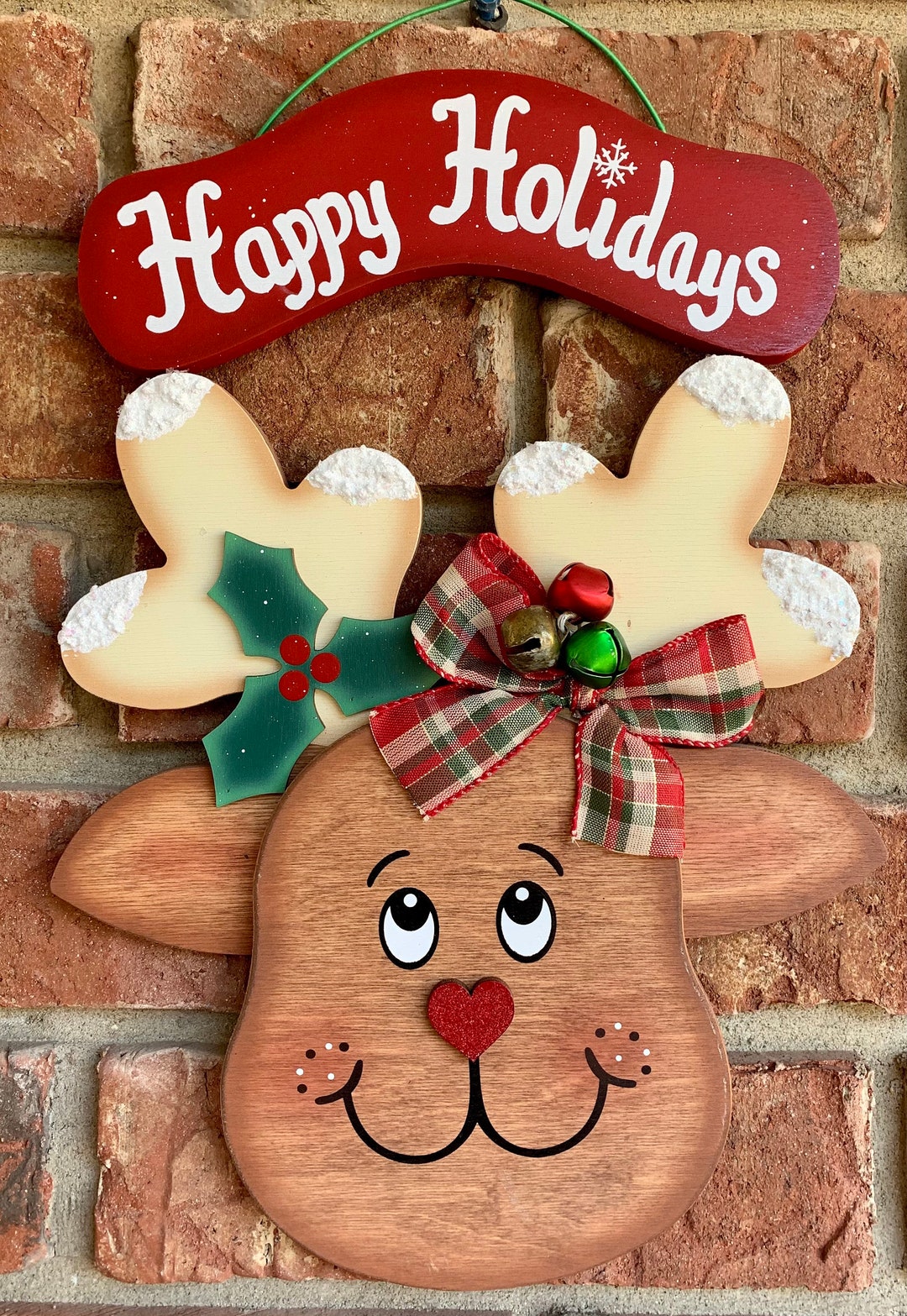 Christmas Reindeer Holiday Sign - Etsy