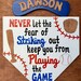 Baseball Sign-never Let the Fear of Striking Out Personalized Kids ...