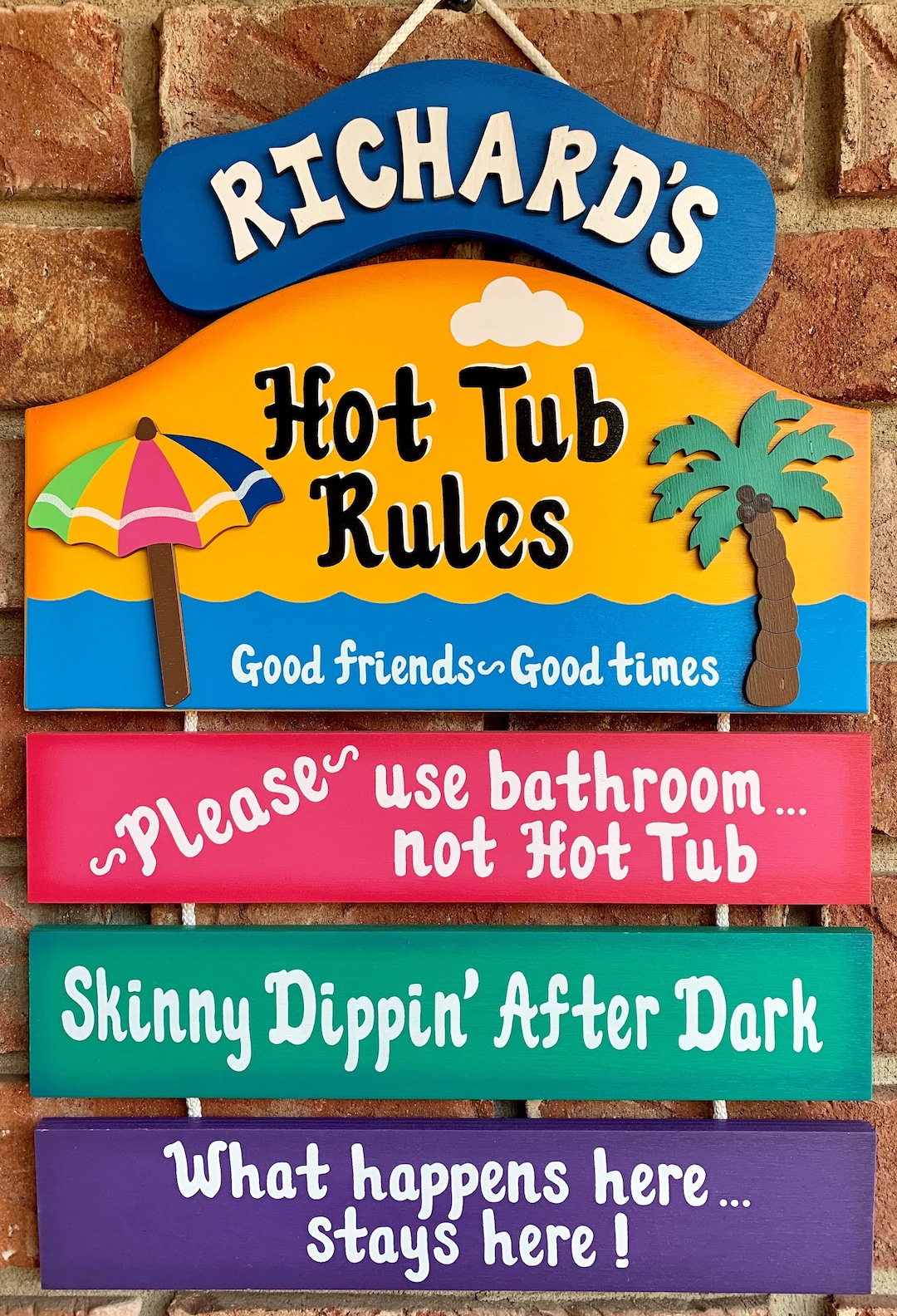 Outdoor Hot Tub Sign Funny Wooden Sign - Etsy