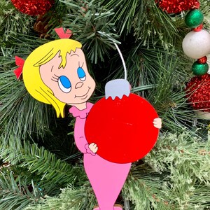 Cindy Lou Wooden Painted Personalized Ornament - Etsy