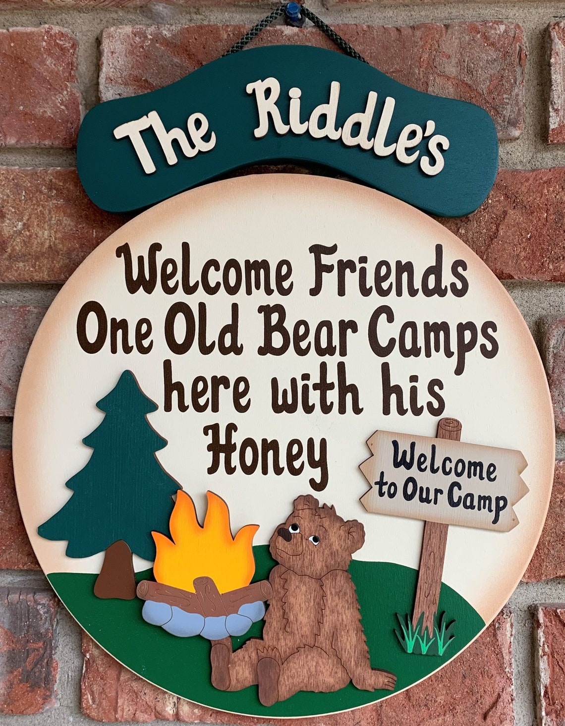 Personalized Wood Outdoor Camping Sign - Etsy