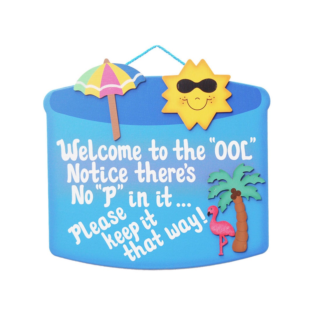 Funny Outdoor Pool Sign - No Peeing in Pool Swimming Pool Decorative ...