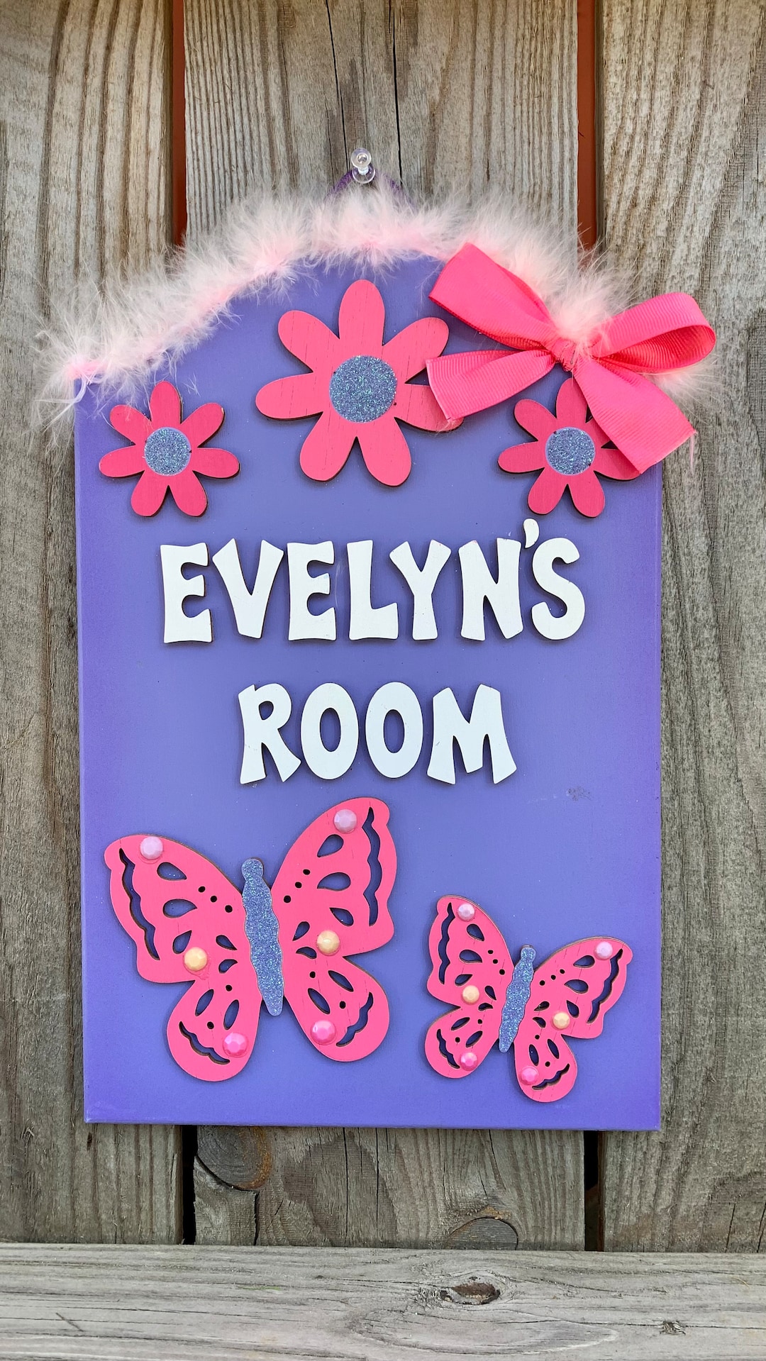 Butterfly Girl's Room Wooden Painted Butterfly Personalized Girl's Room ...