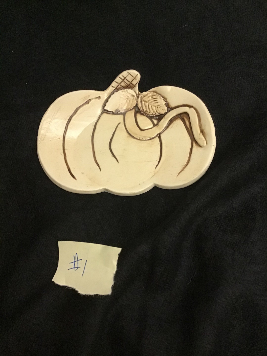 Cream Rustic Pumpkin Spoon Rest, Jewelry Tray or Votive /tea Light ...